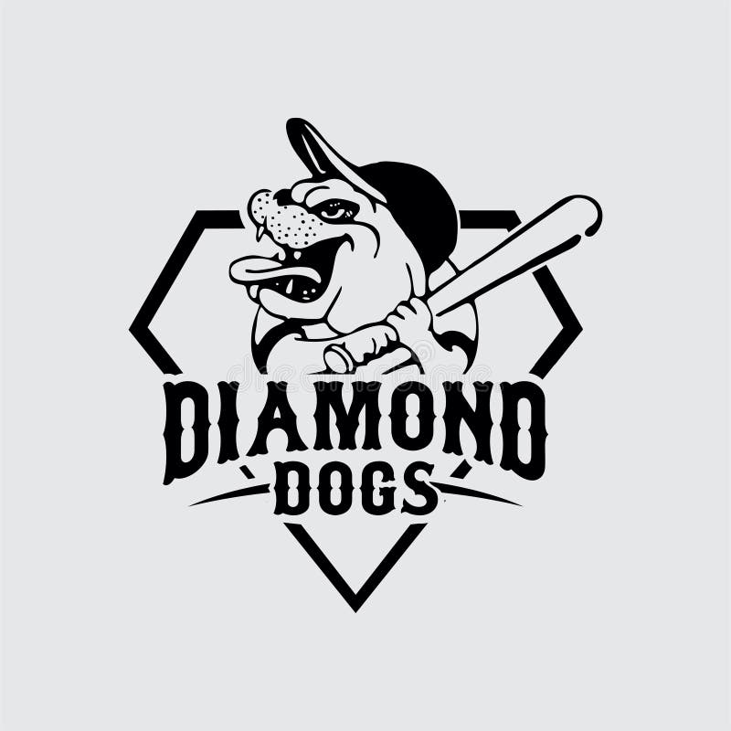 Diamond Dog Baseball Logo Vector Stock Illustration - Illustration of ...