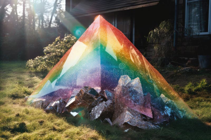 Diamond Dust Creating a Rainbow Effect in Sunlight Stock Illustration ...