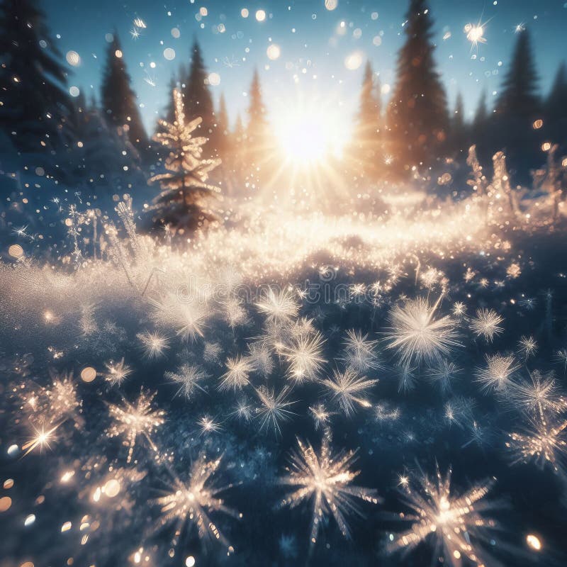 106 54. Diamond Dust_ Tiny Ice Crystals that Form in the Air I Stock ...