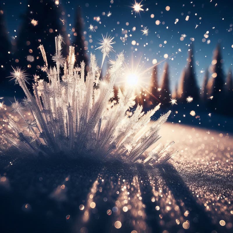 111 54. Diamond Dust_ Tiny Ice Crystals that Form in the Air I Stock ...