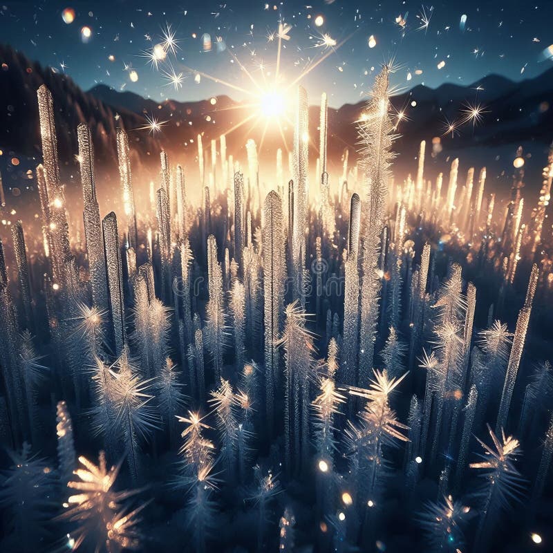 113 54. Diamond Dust_ Tiny Ice Crystals that Form in the Air I Stock ...