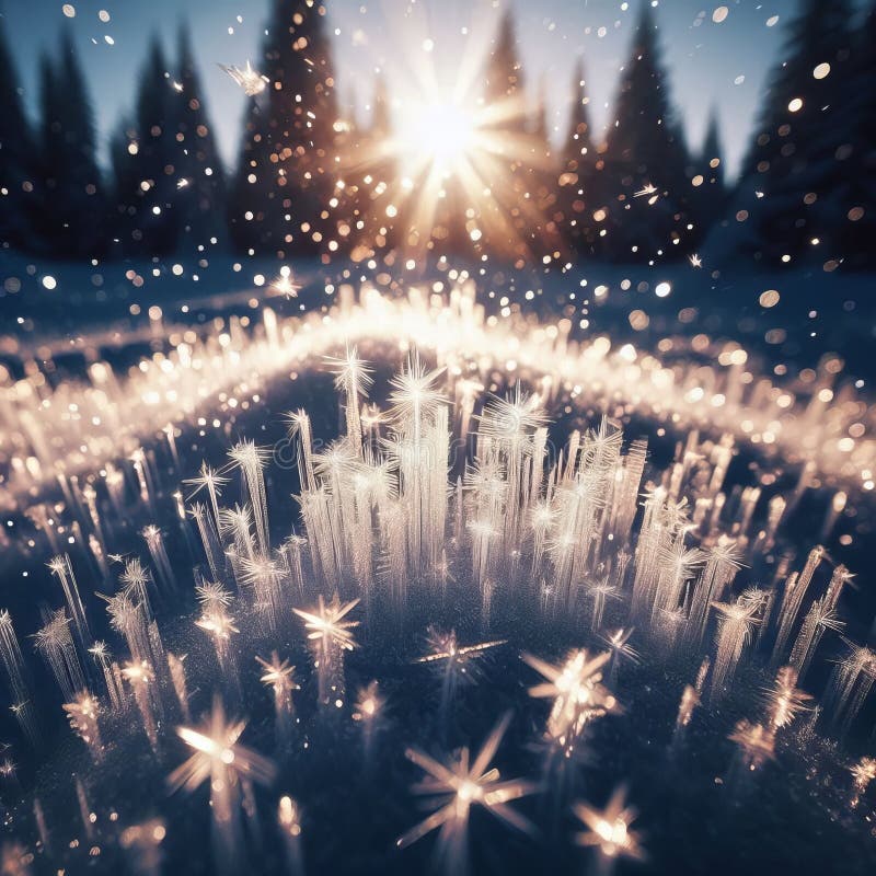 114 54. Diamond Dust_ Tiny Ice Crystals that Form in the Air I Stock ...