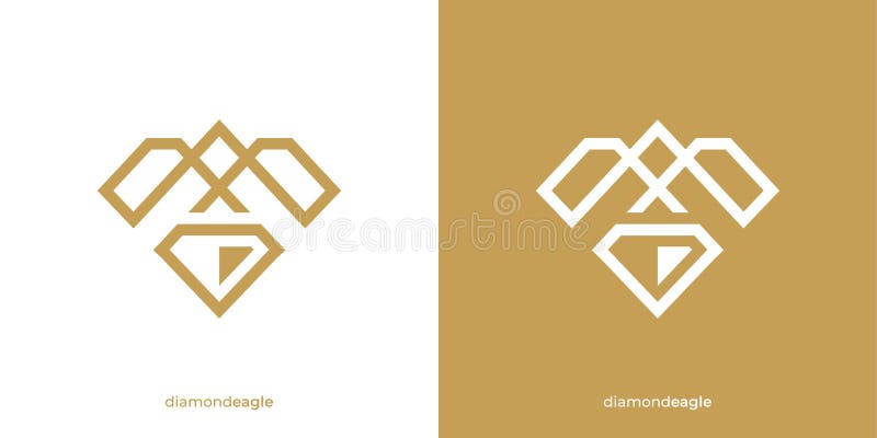 Luxury Diamond Eagle Logo. Diamond and Eagle Bird Graphic Icons Stock Vector - Illustration of ...