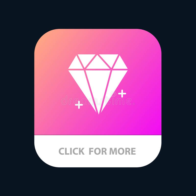 Diamond, Ecommerce, Jewelry, Jewel Mobile App Icon Design Stock Vector ...
