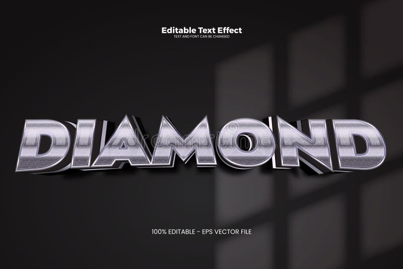 Diamond Editable Text Effect in Modern and Luxury Trend Style Stock Vector - Illustration of ...