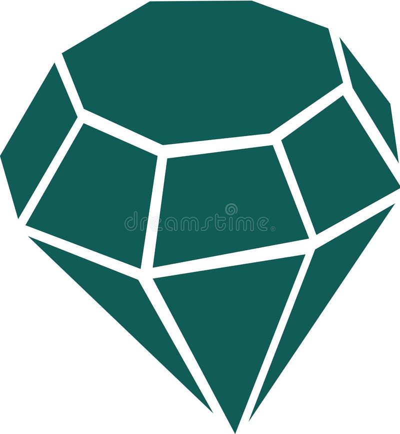 Diamond cut emerald stock vector. Illustration of jewel - 4142608