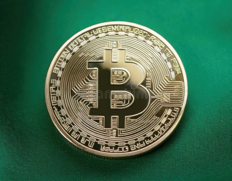 A Brilliant Bitcoin Coin Covered in Diamonds Placed Against a Lush ...