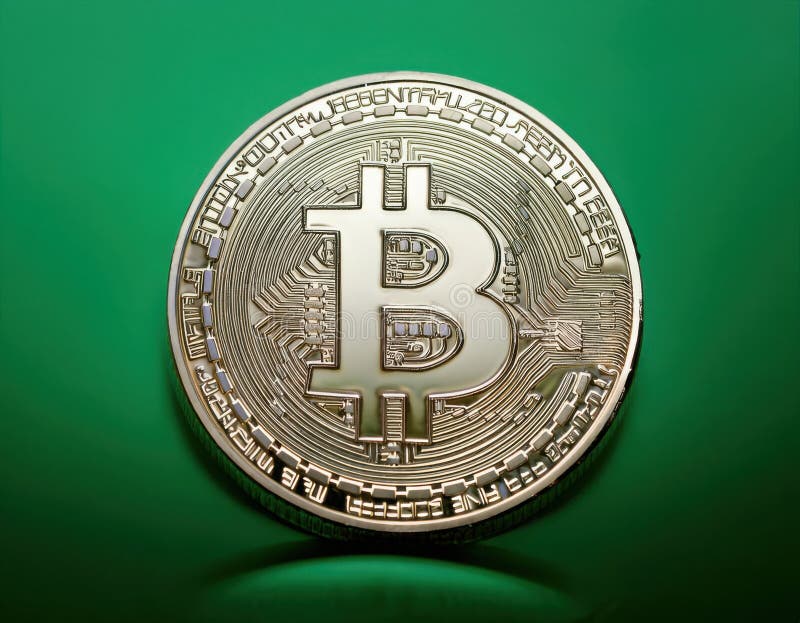 A Radiant Bitcoin Coin Embedded with Diamonds Against a Striking ...