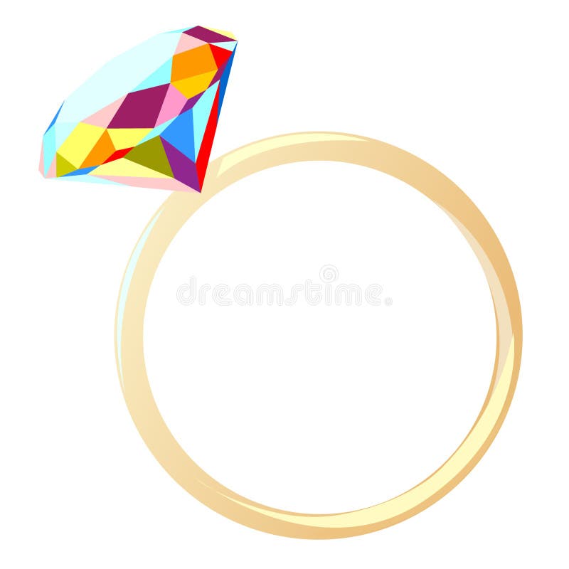 Diamond engagement ring stock vector. Illustration of engagement ...