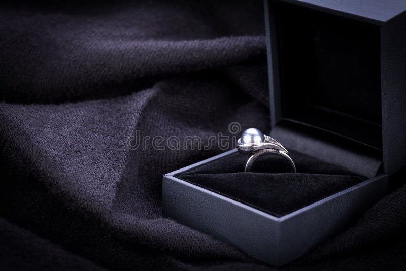 Diamond Engagement Ring in a Box Stock Image - Image of engagement ...