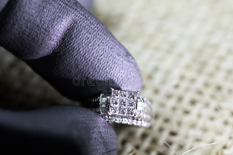 A Diamond Engagement Ring in a Box with Glint/reflection. Shimmering ...