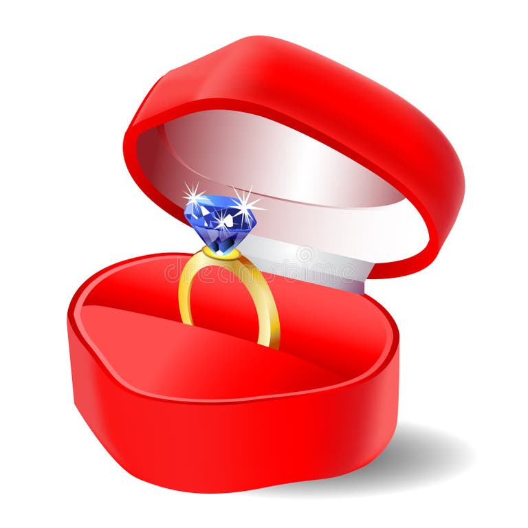 Diamond Engagement Ring in Box Vector Icon Stock Vector - Illustration ...