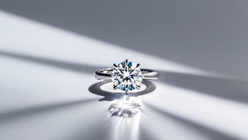 This Diamond Engagement Ring Features a Sparkling Gemstone in Dramatic ...