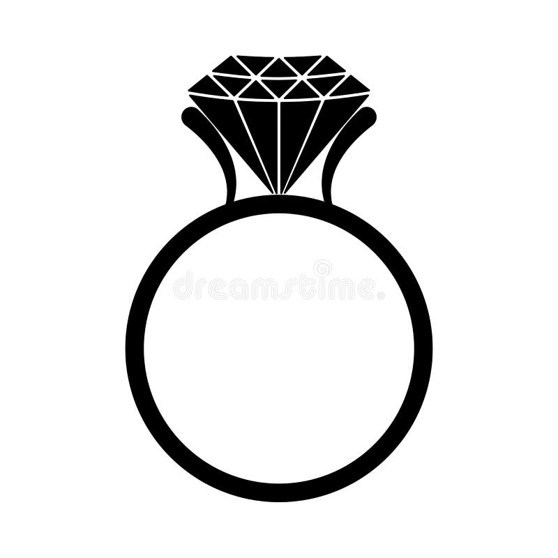 Diamond Engagement Ring stock vector. Illustration of engagement ...