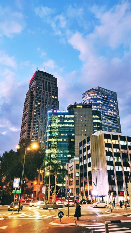 Diamond Exchange District Evening Pop Editorial Stock Image - Image of ...