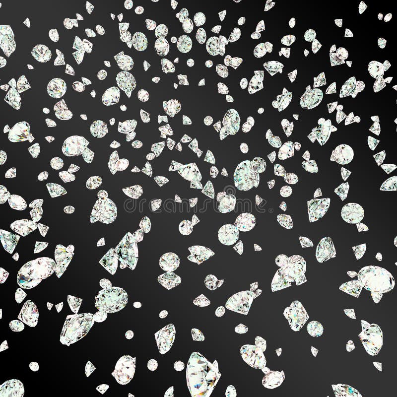 Diamond Fall on the Gradient Black. Stock Illustration - Illustration ...