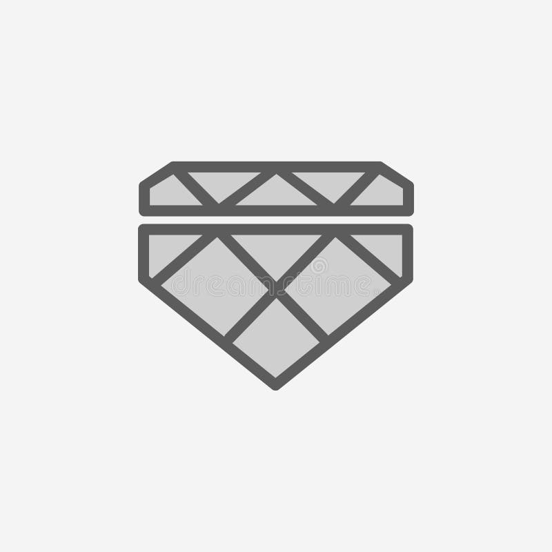 Diamond Field Outline Icon. Element of 2 Color Simple Icon. Thin Line ...
