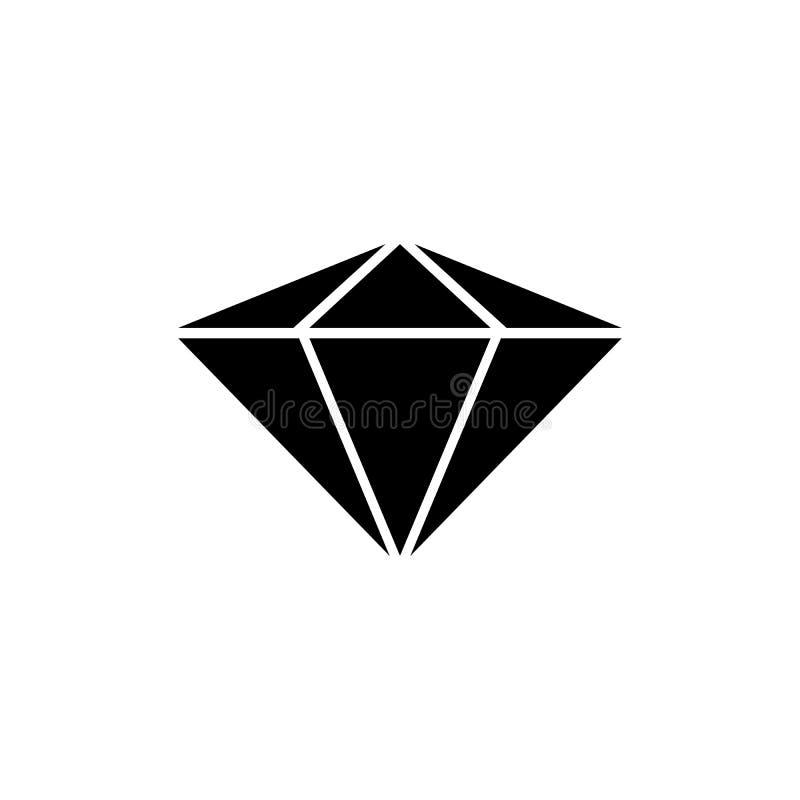 Diamond Flat Vector Icon Stock Simple Modern Isolated Stock ...