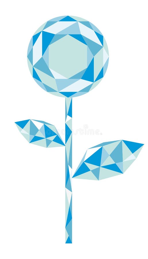 Diamond Flower stock vector. Illustration of shiny, sparkle - 31444747