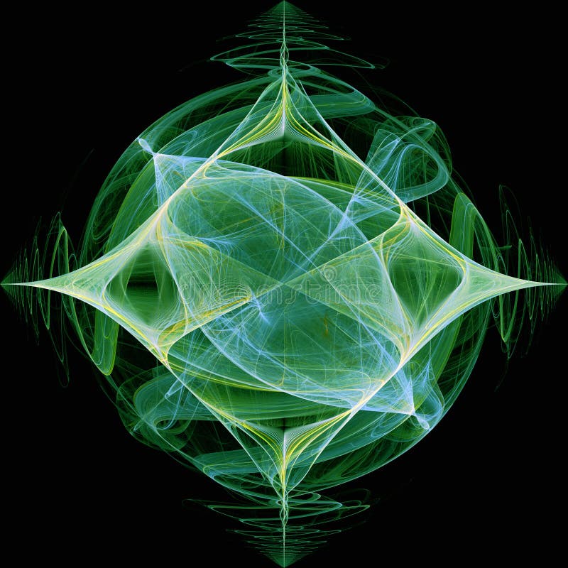 Diamond Fractal with Star Vert Illustration Stock - Illustration du ...
