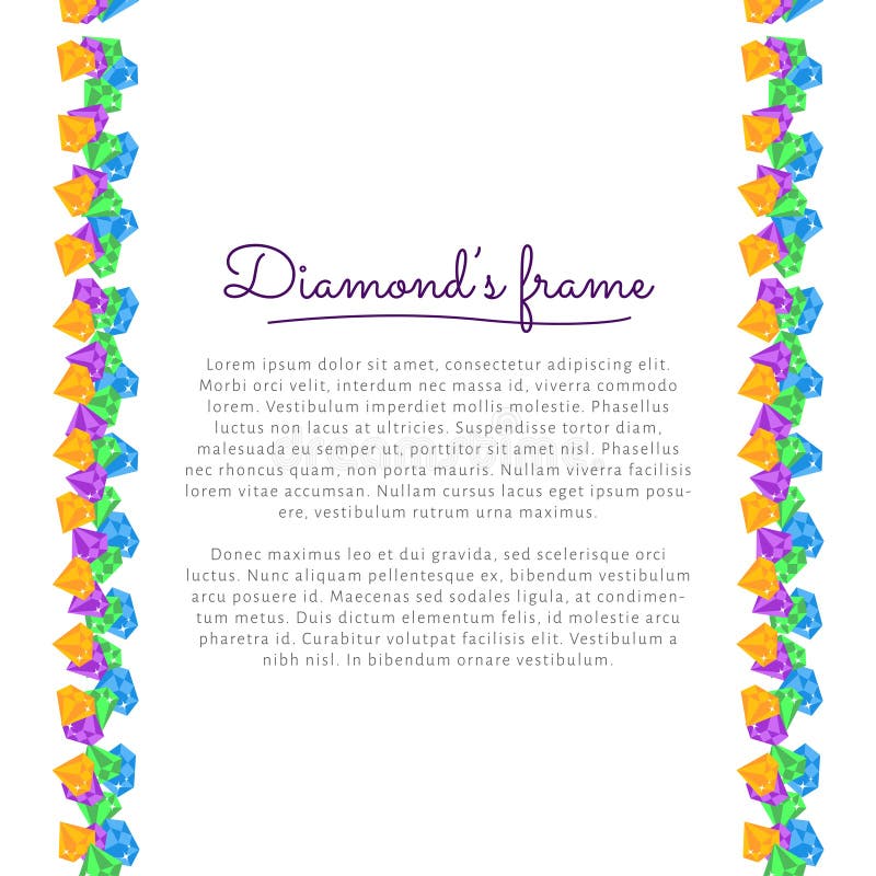 Diamond Frame stock vector. Illustration of marriage - 50134716