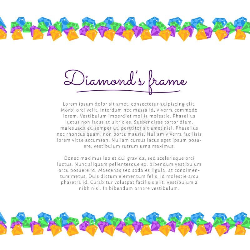 Diamond Frame stock vector. Illustration of engagement - 49821704