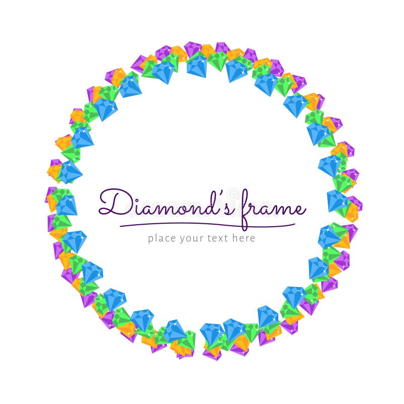 Diamond Frame stock vector. Illustration of stone, shine - 48717254