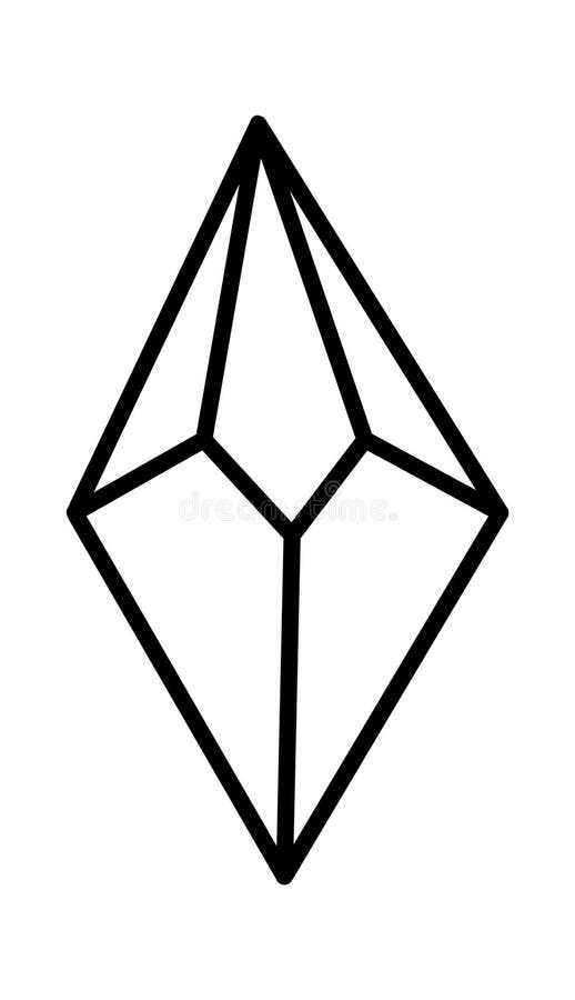 Diamond Gem Lined stock vector. Illustration of vector - 276147681