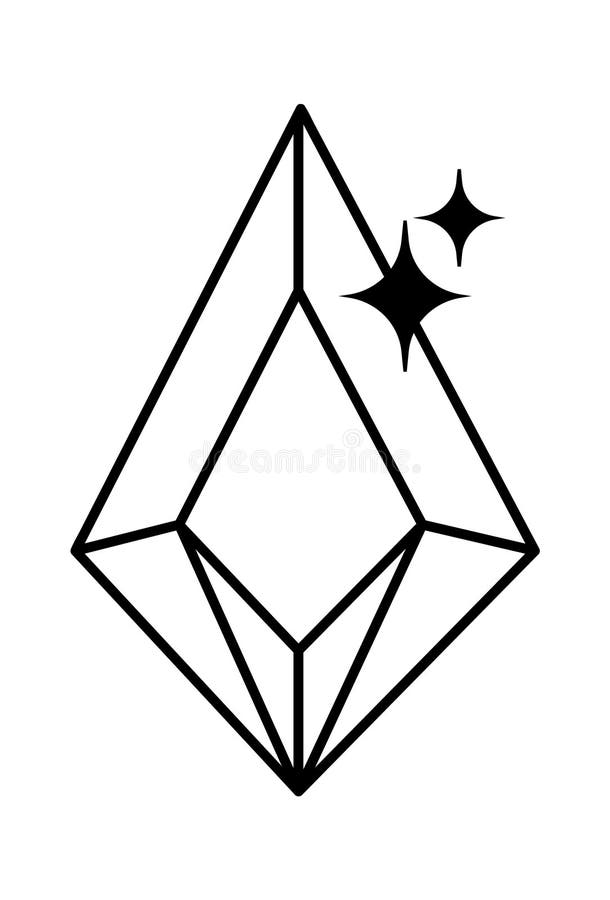 Diamond Gem Lined stock vector. Illustration of jewel - 276148137