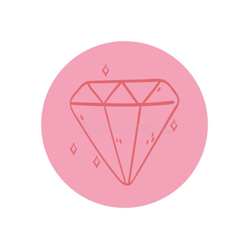 Diamond gem round icon stock vector. Illustration of shine - 230924442