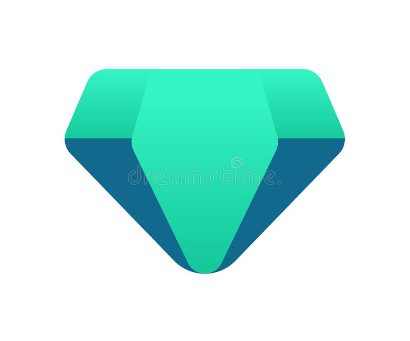 Diamond Gem Valuable Single Isolated Icon with Gradient Style Stock ...