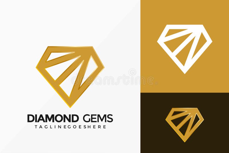 Diamond Gems Logo Vector Design. Abstract Emblem, Designs Concept ...