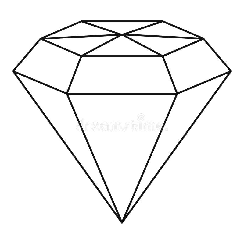 Faceted Gem Outline