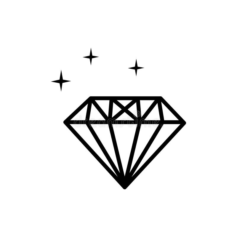 Diamond Icon Vector. Crystal Sign, Brilliant Symbol. Stock Vector ...