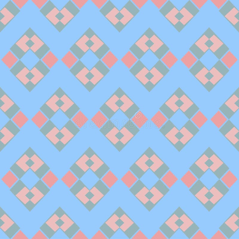 Diamond and Geometric Shapes Vector Seamless Repeat Pattern Stock ...