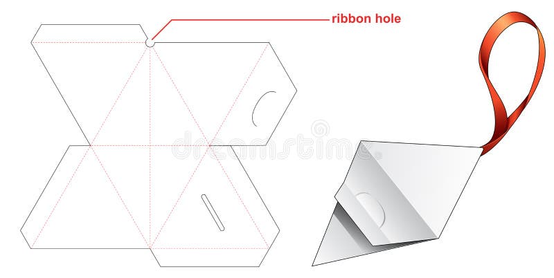 Diamond Gift Box Die Cut Template Stock Vector - Illustration of design ...