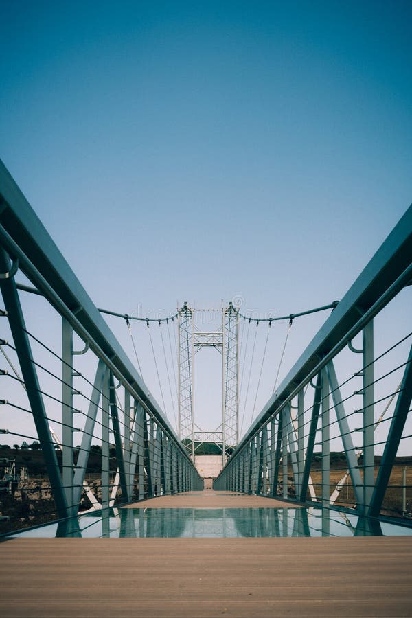 Diamond Glass Bridge Georgia Stock Photo - Image of road, horizon ...