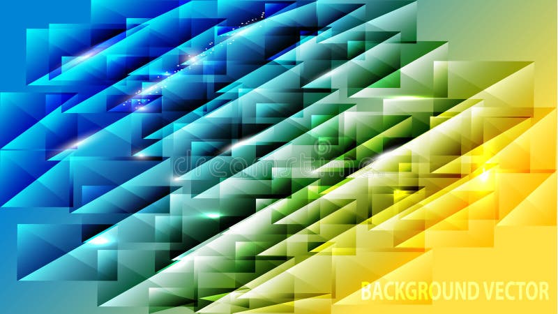Diamond Glossy Background with Sharp Geometric Figures. Blue & Yellow ...