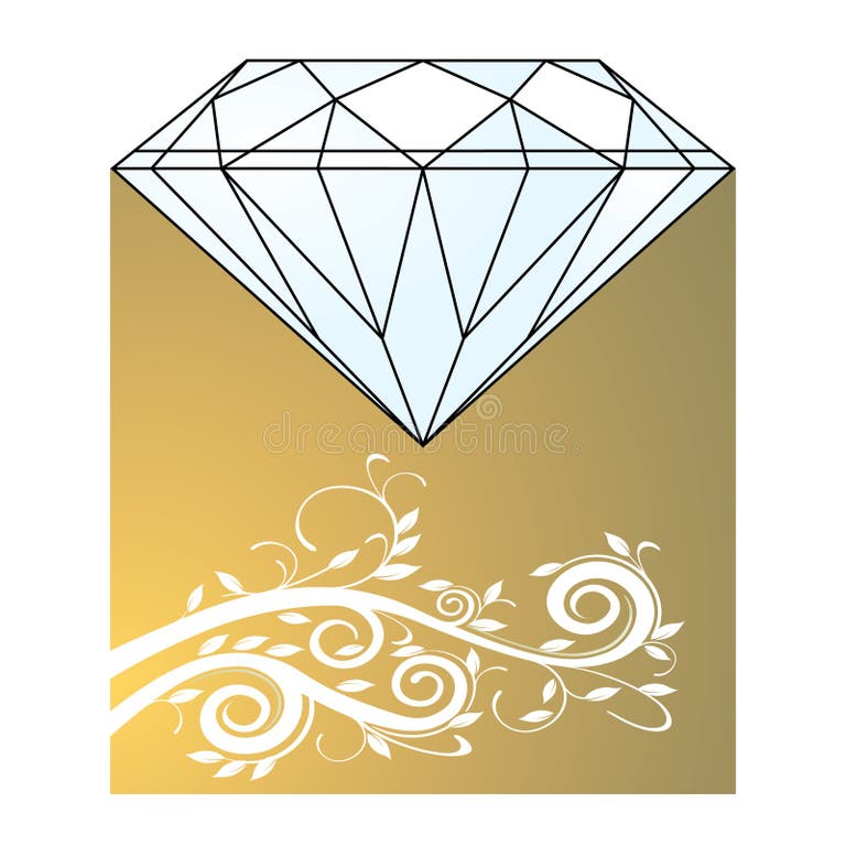 Diamond and gold stock vector. Illustration of diamond - 15014216