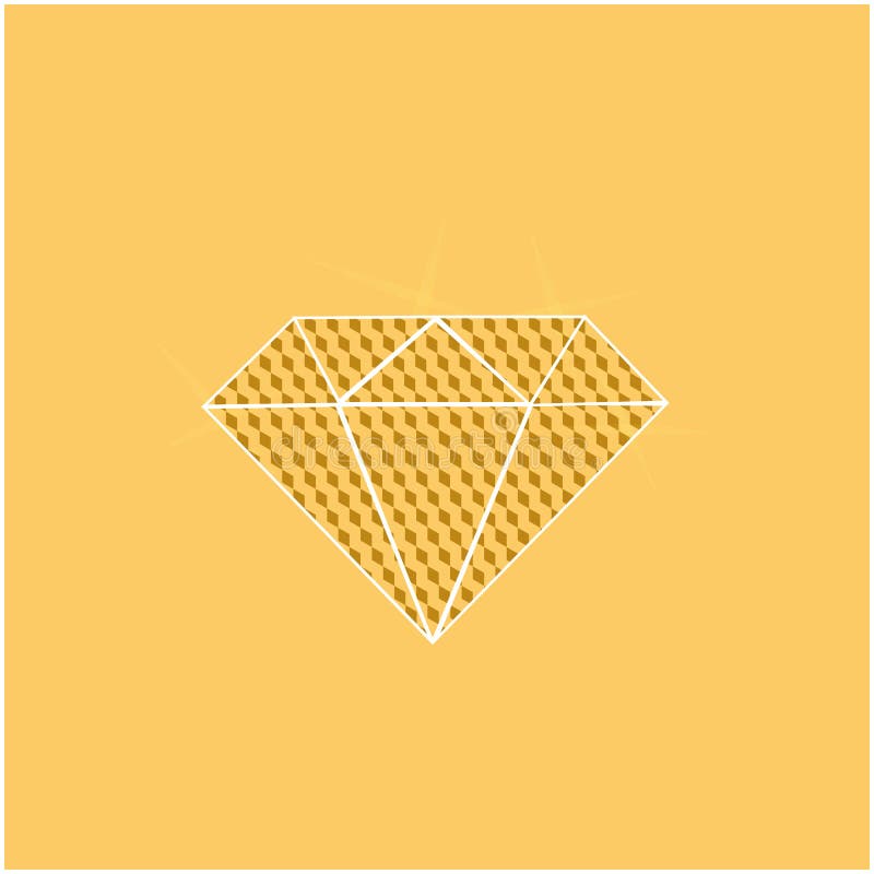 Diamond with Gold Engraving Stock Vector - Illustration of yellow ...
