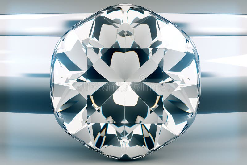 Diamond on grey background stock illustration. Illustration of gemstone ...