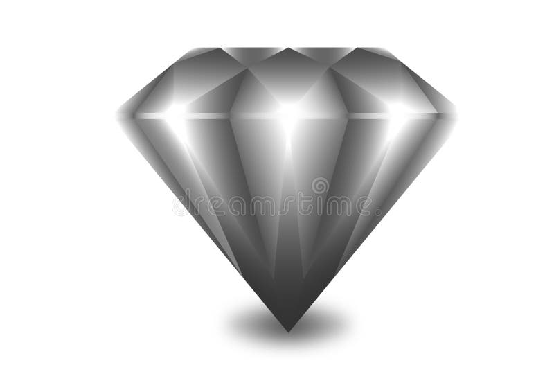 Diamond stock vector. Illustration of draw, luxury, white - 98607688