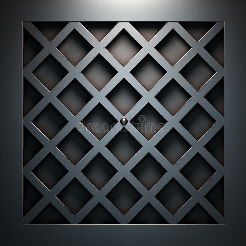 Diamond Grid Design: Metallic Elegance on Display Stock Illustration ...