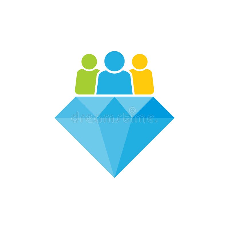 Diamond Group Logo Icon Design Vector Illustratie - Illustration of ...