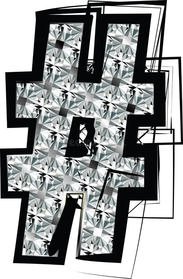 Diamond Font Symbol stock vector. Illustration of bright - 101206990