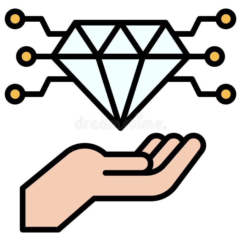 Diamond Hand Icon, Crypto Related Vector Illustration Stock Vector ...