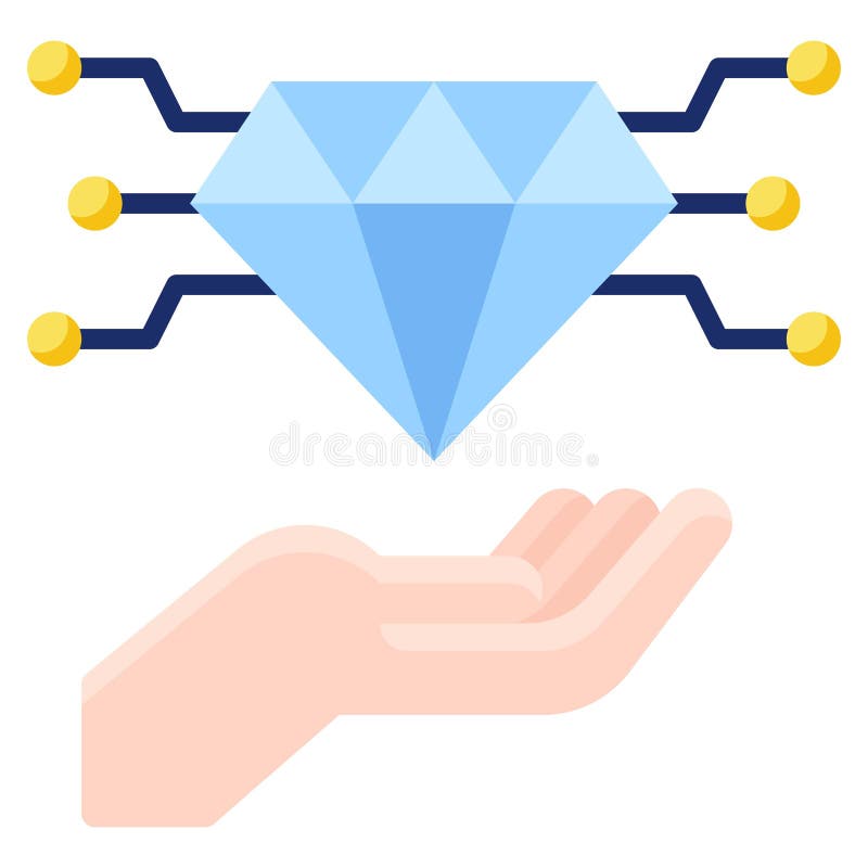 Diamond Hand Icon, Crypto Related Vector Illustration Stock Vector ...