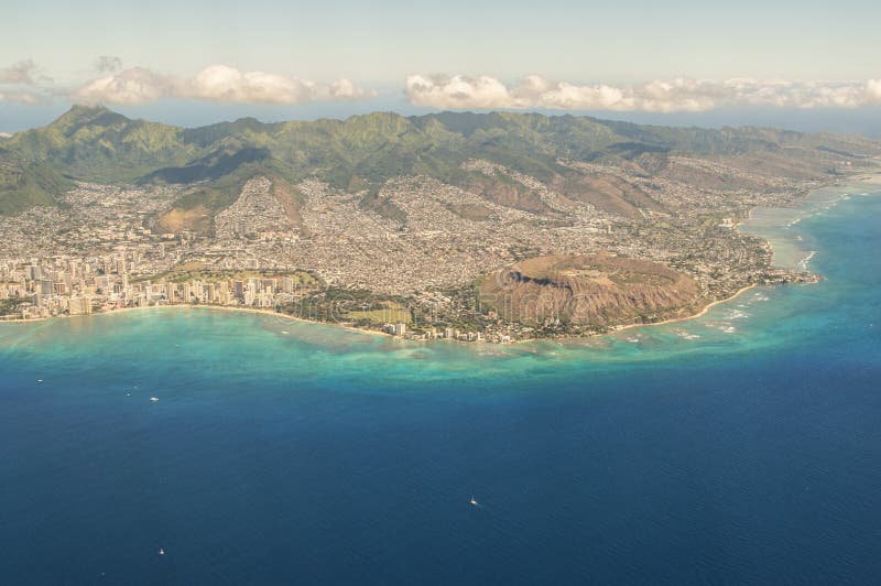 Diamond Head Hawaii stock image. Image of aerial, holiday - 67182961