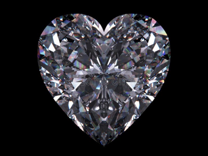 Rainbow Heart Shape Diamond. Beautiful Shape Emerald Image with ...