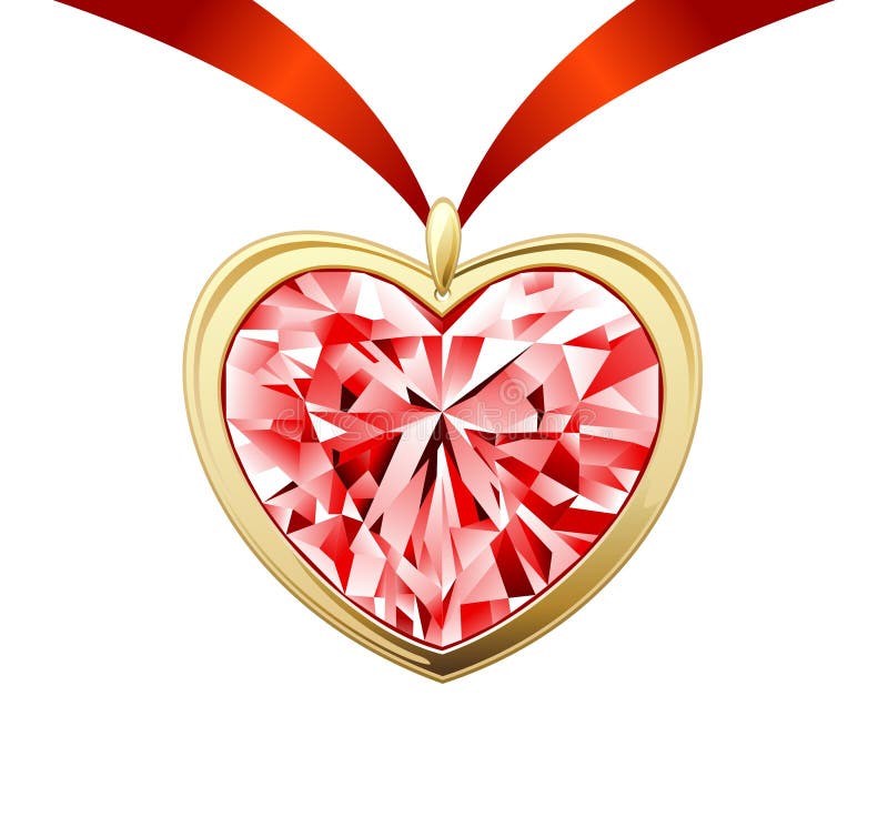 Diamond heart stock vector. Illustration of romantic - 12698535